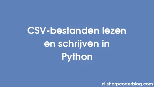 CSV-bestanden lezen en schrijven in Python - Thumbnail