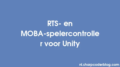 RTS- en MOBA-spelercontroller voor Unity - Thumbnail