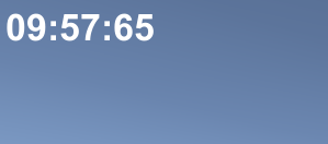 Unity afteltimer in de linkerbovenhoek.