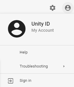 Unity Hub-aanmelding